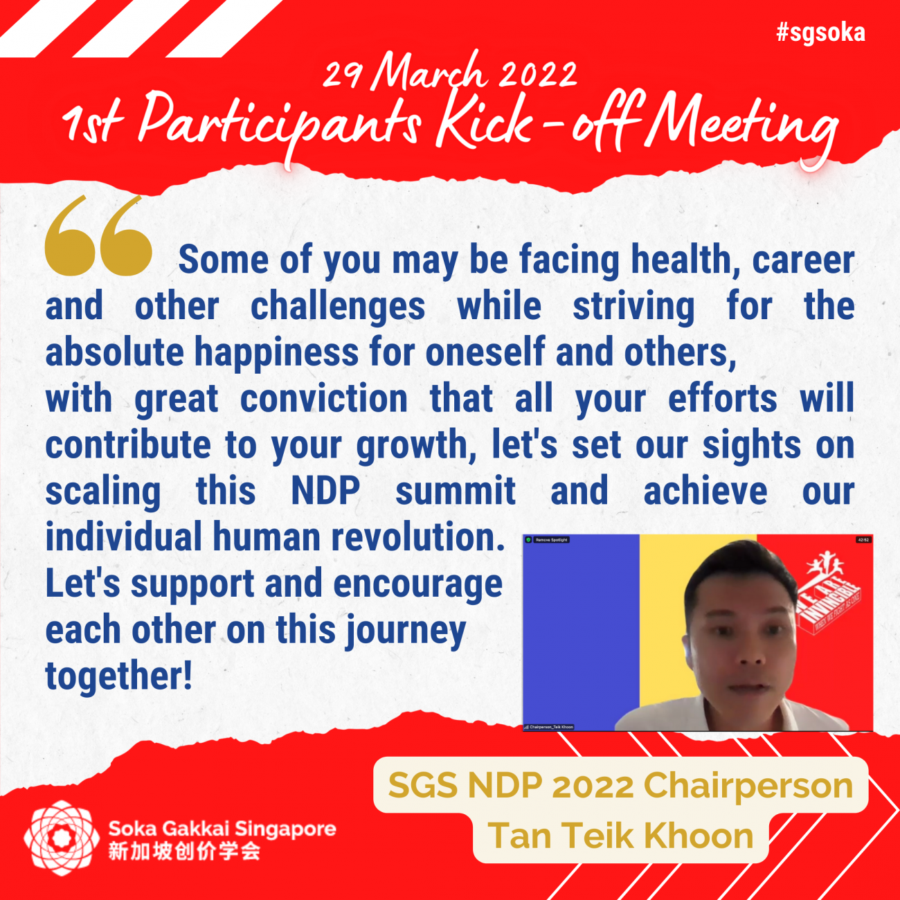 SGS NDP 2022 Journey Has Begun! - Soka Gakkai Singapore