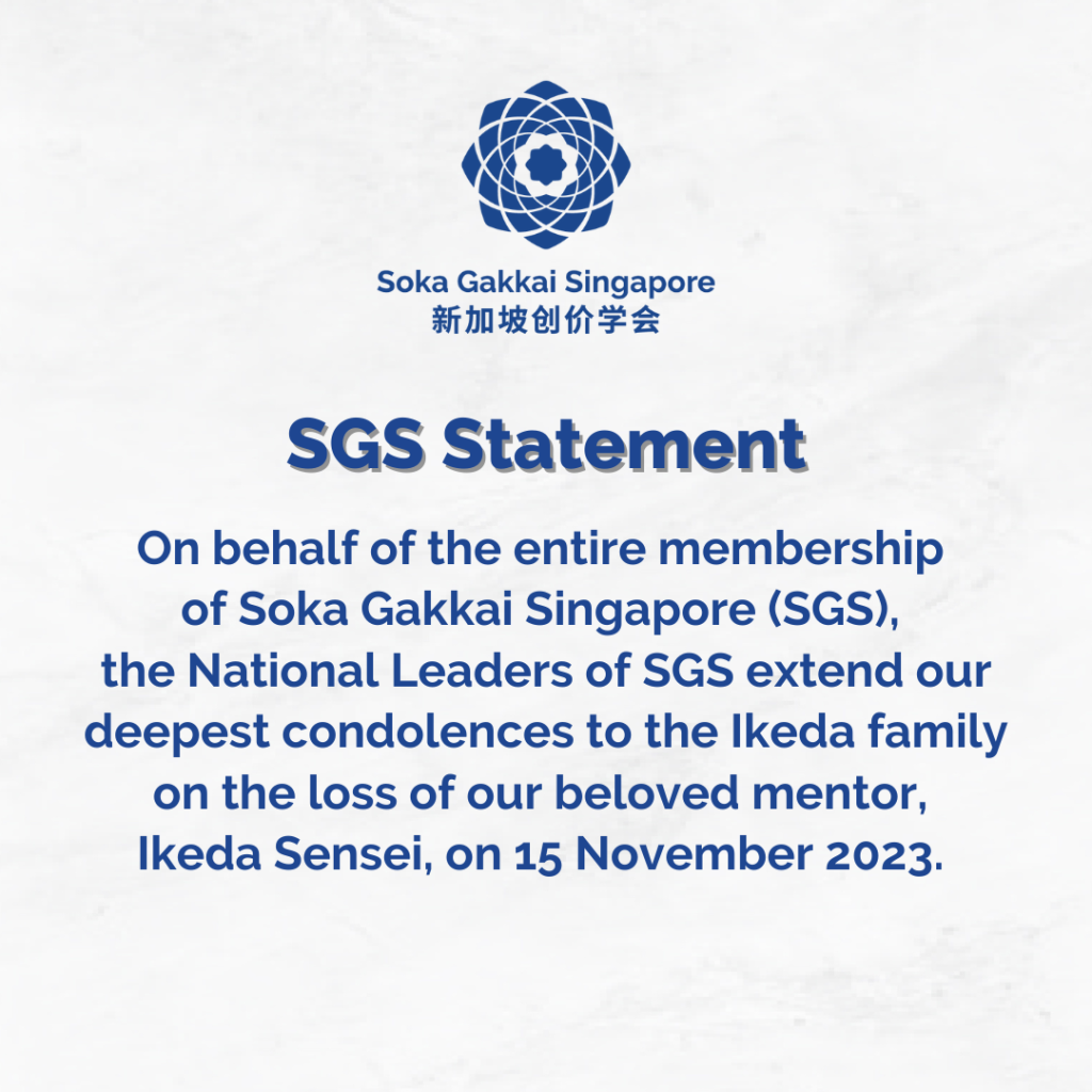 SGS Statement - Soka Gakkai Singapore